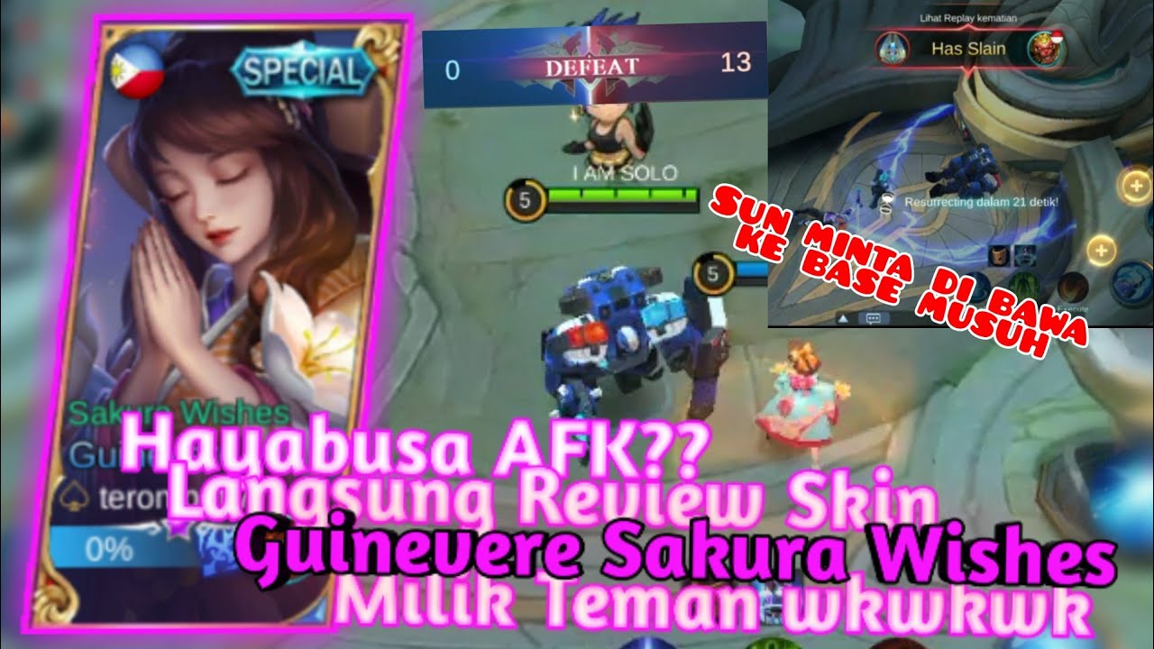 REVIEW SKIN GUINEVERE SAKURA WISHES (SKIN TEMAN wkwkw) | Mobile Legends ...