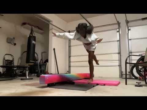 How to do a back walkover on beam