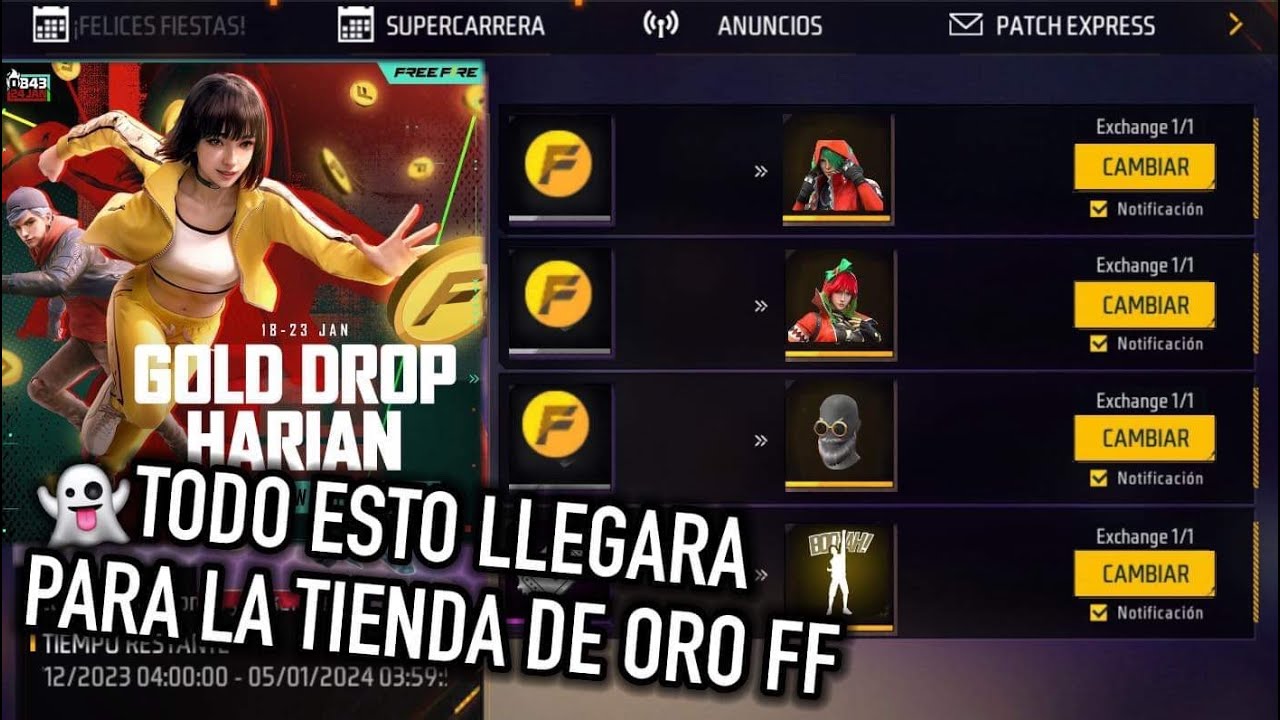 Consigue Nuevas Skins con el Evento de Oro en Free Fire Latam 😱🎁 ...