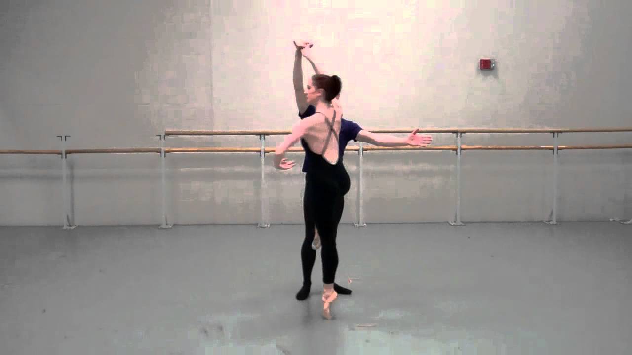 Pirouettes with partner, develope in second, develope to arabesque ...