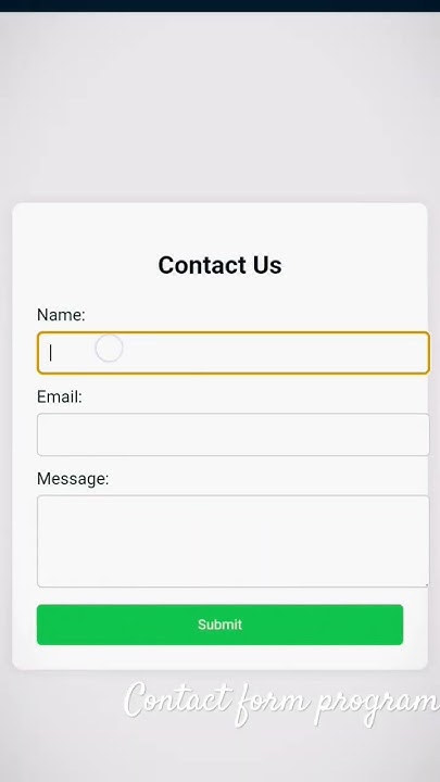 create a contact form using by HTML CSS and JavaScript #javascipt #html #css - YouTube