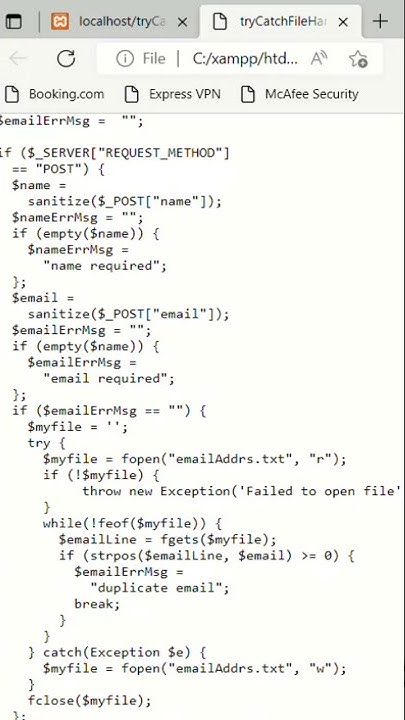 try catch PHP #shorts - YouTube