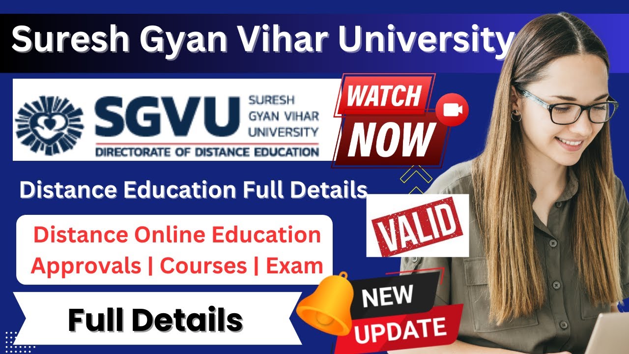 Distance Education from SGVU || Suresh Gyan Vihar University | SGVU ...