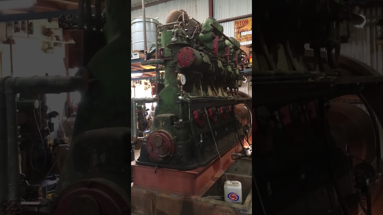 Ruston 4ve Diesel engine Ruston Hornsby - YouTube