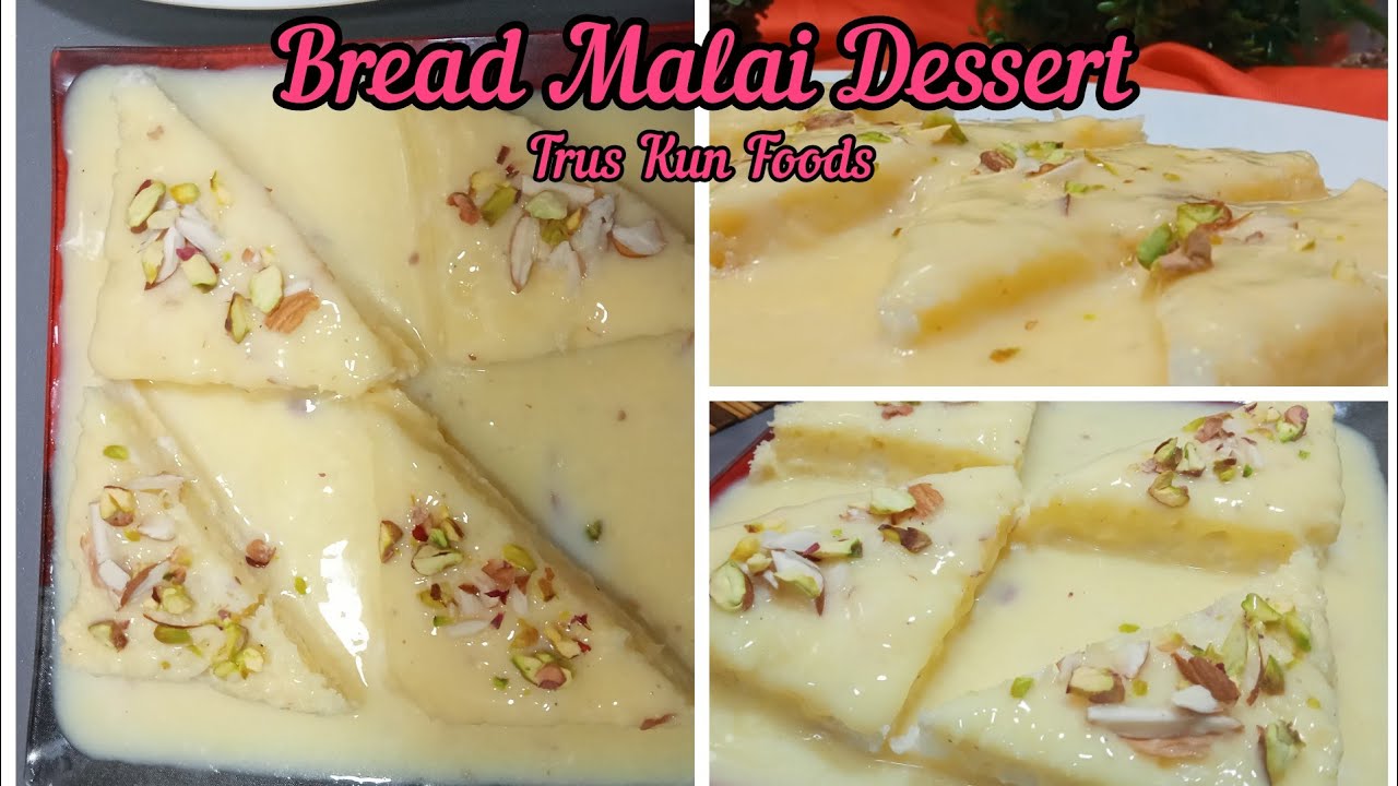 Bread Malai Dessert Recipe | Milk Bread Malai recipe | Eid special ...