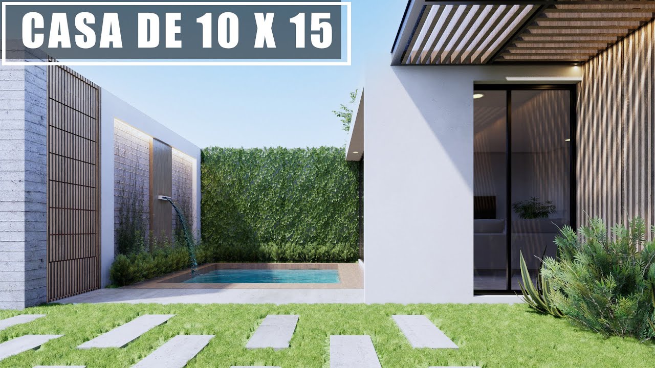 CASA DE 10X15 CON PISCINA Y JARDÍN - EXCELENTE ILUMINACIÓN - YouTube
