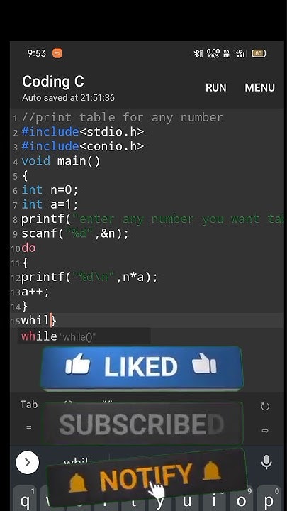 print table of any number using c #shorts - YouTube