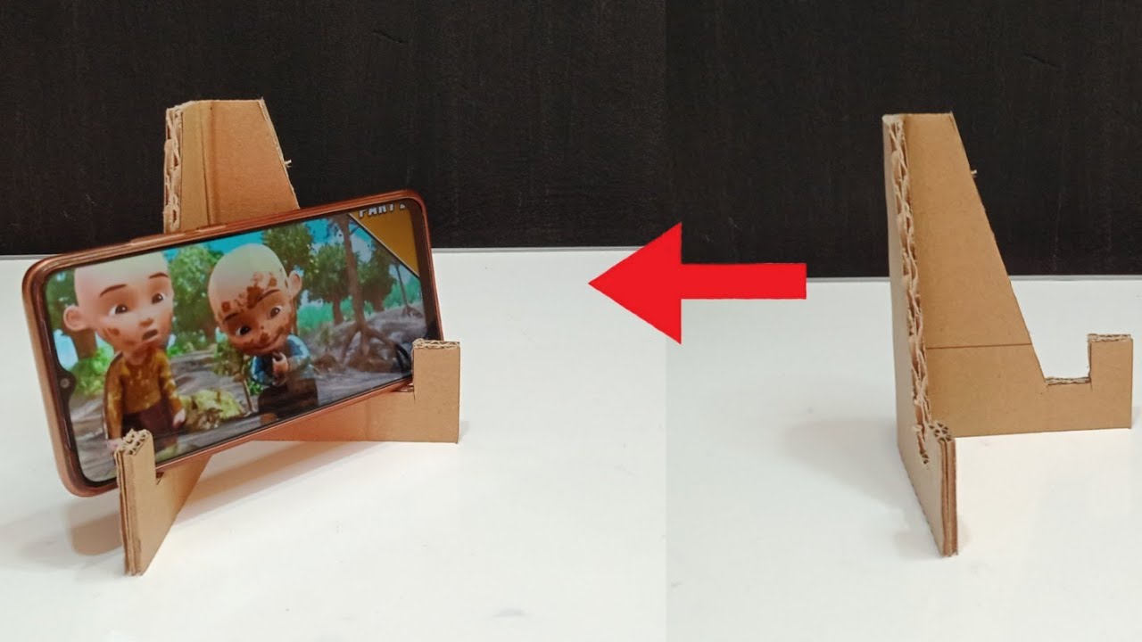 DIY how to make an easy HP stand holder from cardboard - YouTube