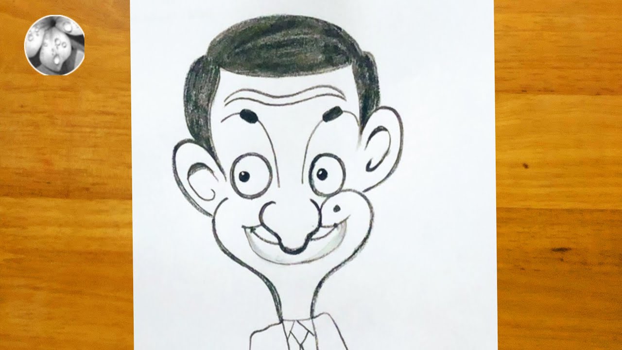 How to draw mr bean easy || easy mr bean drawing/ cartoon drawing - YouTube