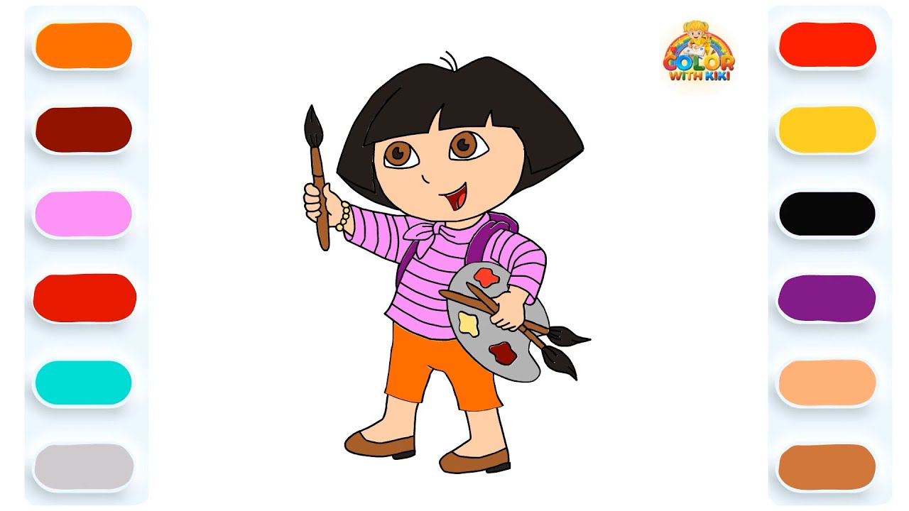 Learn to Draw Dora the Explorer Sketching - Drawing and Coloring ...