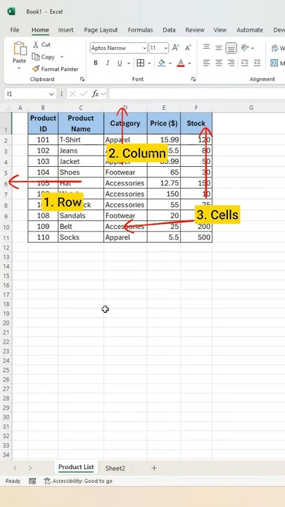 Anatomy of an Excel Worksheet: Master the Basics in Seconds! # ...