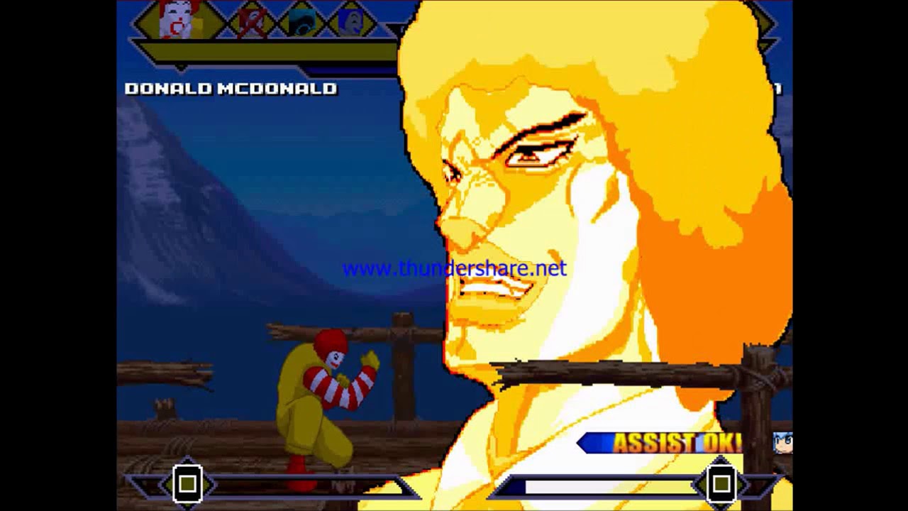 EVE MUGEN Team Ronald Vs Golden Ronald Mcdonald - YouTube