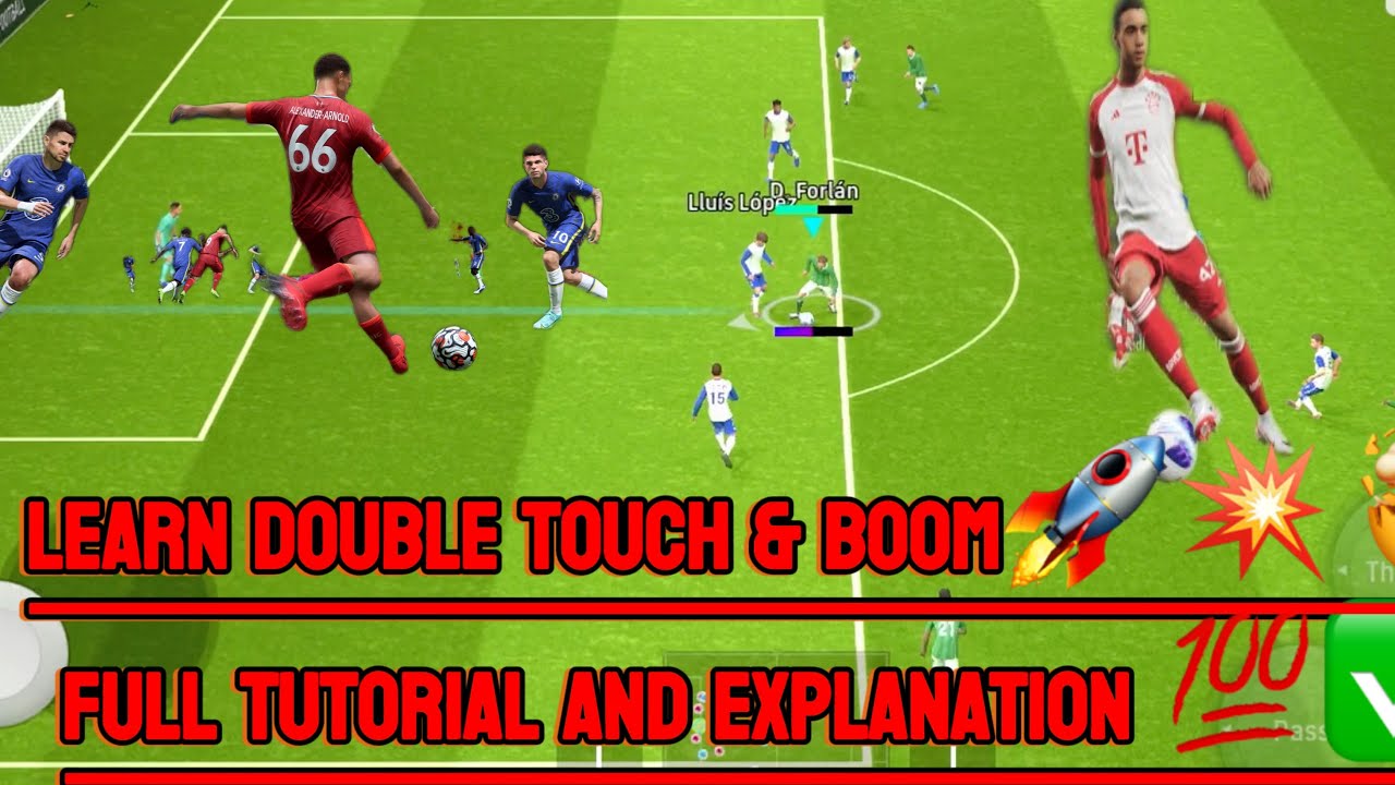 Finishing Tips: Learn Double Touch & Boom🚀💥 FULL TUTORIAL & EXPLANATION💯 eFootball 2024 mobile ...