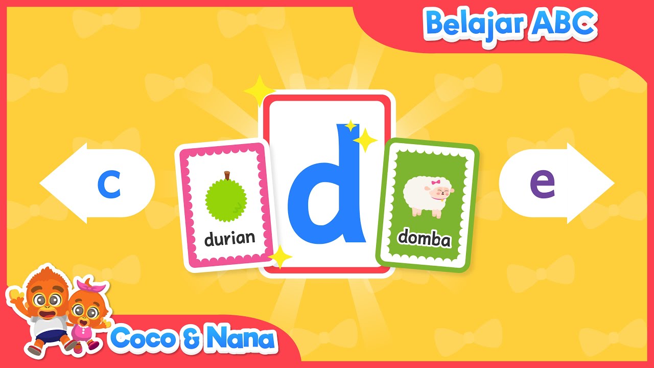 Flashcards Huruf D untuk Anak dan Balita | Belajar Alfabet ABC | Coco ...