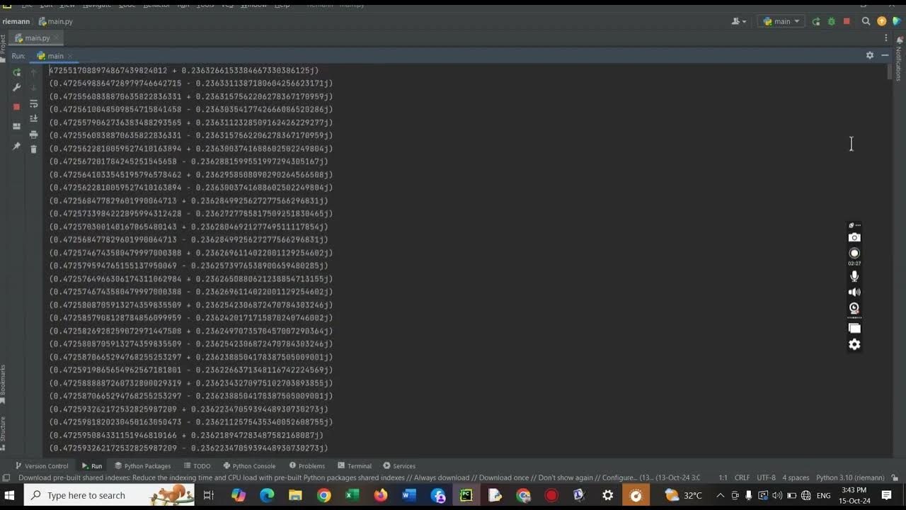 verify my proof of riemann hypothesis by python program - YouTube