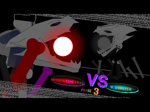 W.D Gaster vs Murder Time Trio phase 3 [sticknodes] - YouTube
