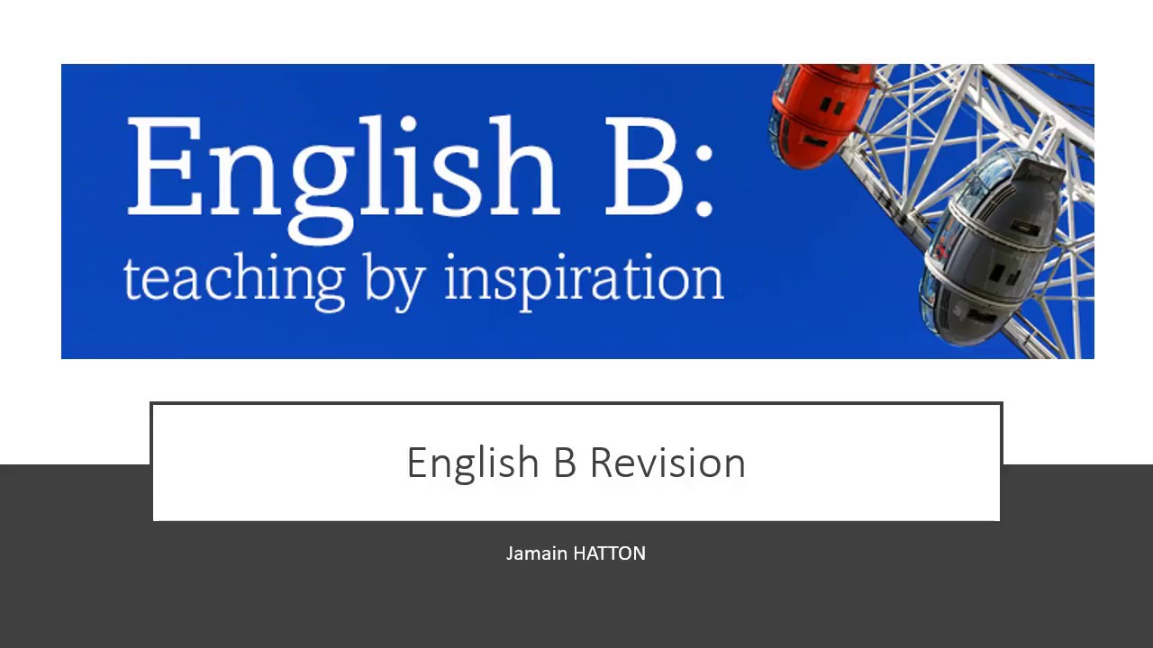 CSEC English B Revision with Jamain Hatton - YouTube