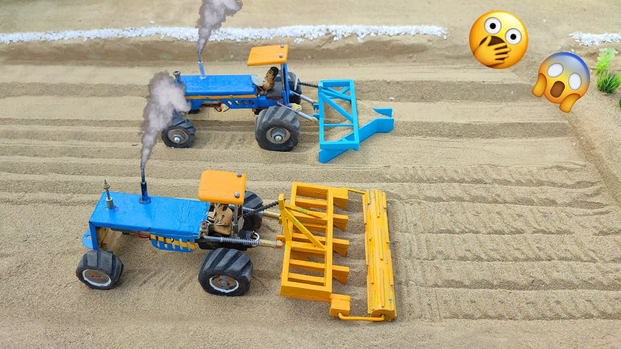 Diy mini tractor cultivator with roller and bund maker machine ...