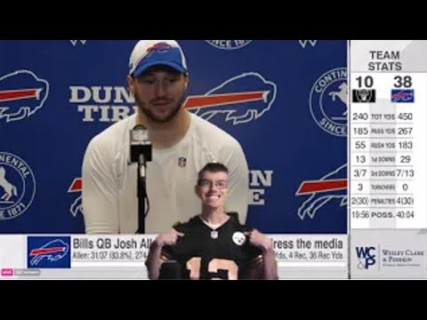 Josh Allen Postgame PRESS CONFERENCE INTERVIEW, Week 2 Raiders | Josh ...