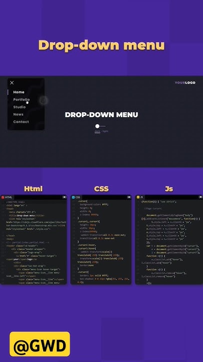 Drop down #css #coding #code #javascript #webdesign #ytshorts #viralvideo #shorts #webdev #html ...