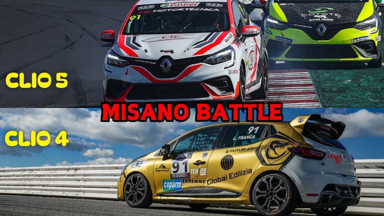 MISANO SUPERBATTLE - CLIO CUP 4 VS CLIO CUP 5 - YouTube