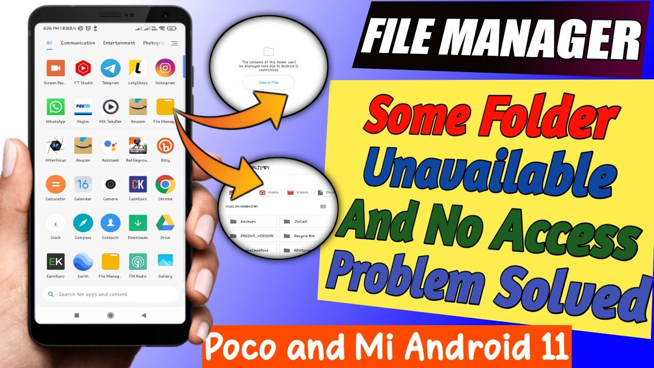 Poco M2 Andriod 11 File Manager Some Folder available And Don't Access ...
