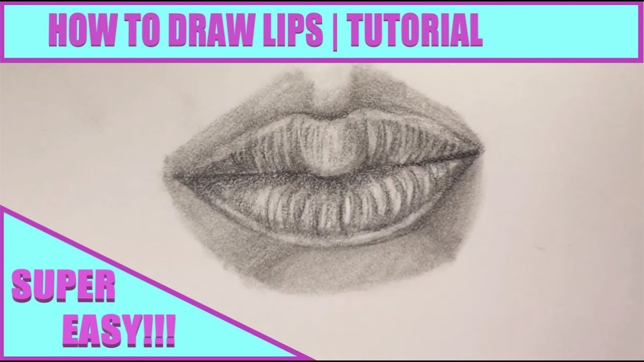 How to Draw Realistic Lips | With Graphite Pencils - YouTube