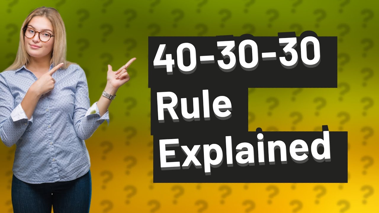 What Is The 40 30 30 Rule For Weight Loss YouTube What Is The 40 30 30 Rule For Weight Loss YouTube