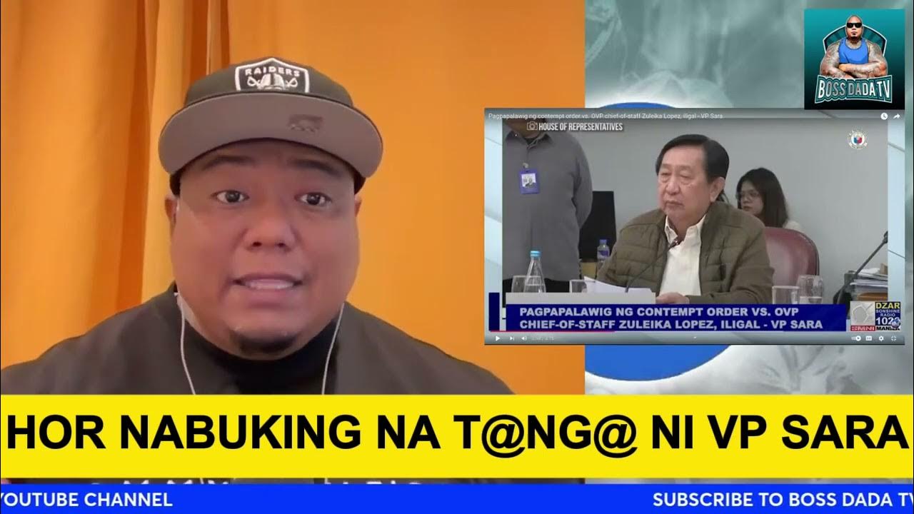 HOR GINAWANG T@NG@ NI VP SARA - YouTube