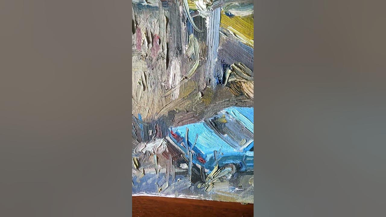 Художник Шизофреник Машина Этюд Масло ПЛИКУСОВ Андрей Art