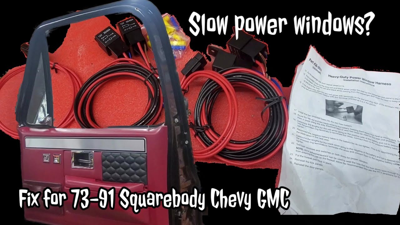 Slow power window repair on1973-91 Chevy GMC Squarebody Heavy-Duty ...