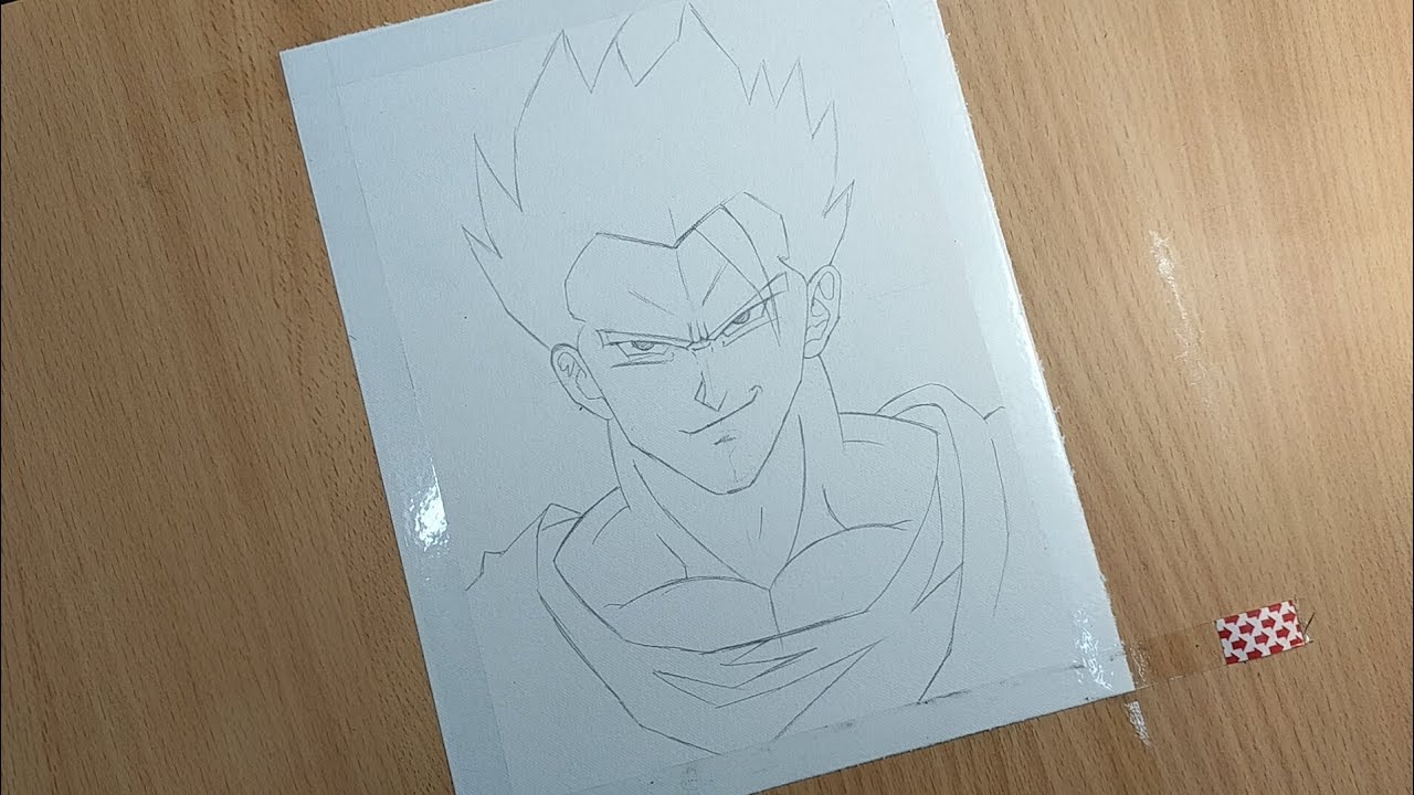 How to draw Gohan,(Goku Son ) very easy drawing step by step Tutorial ...