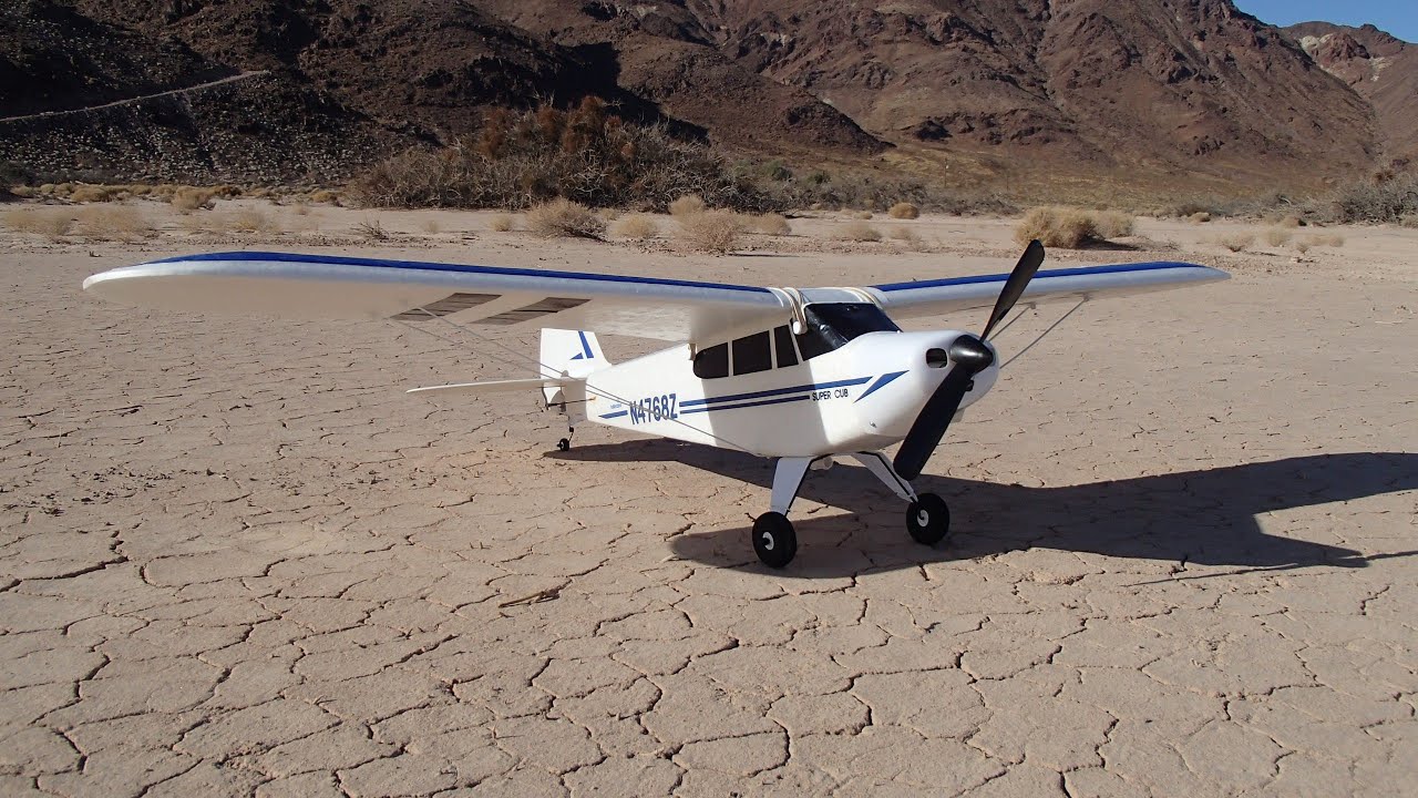 Hobbyzone Super Cub LP at the Playa in Newberry Springs - YouTube