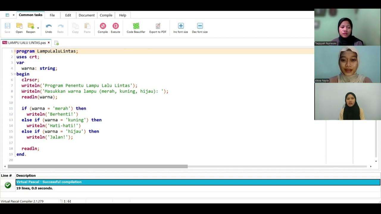 Membuat Program Menampilkan Lampu Lalu Lintas dengan Aplikasi Pascal XE ...