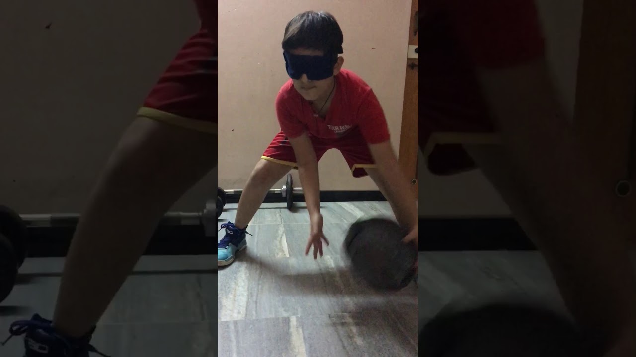 Blind fold basketball - YouTube