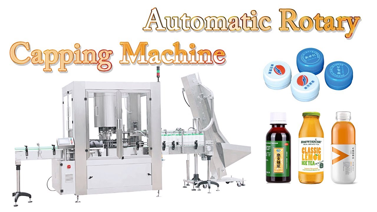 Automatic Rotary Bottles Multi-heads Screwing Capping Machine | High Speed Sealing Equipment ...
