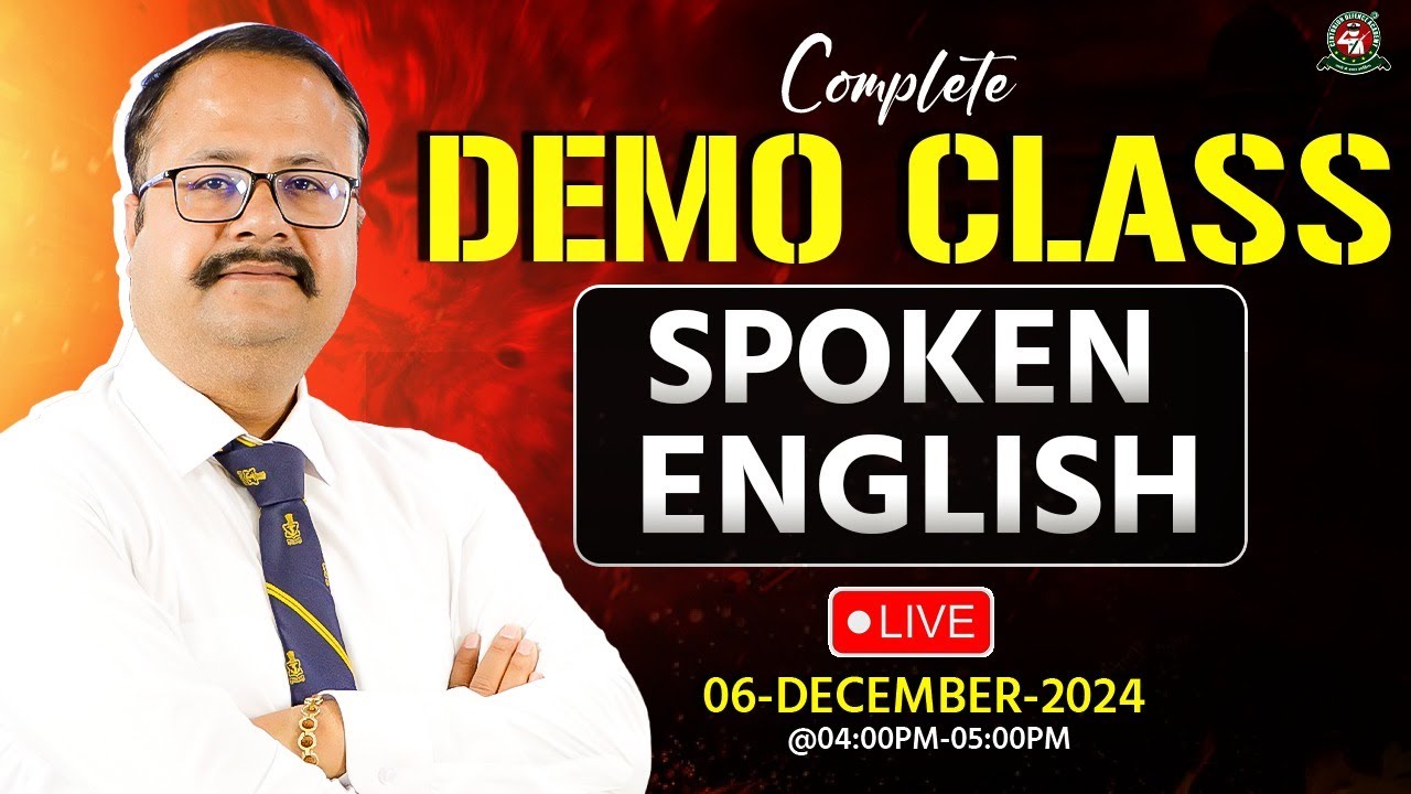 Spoken English Program 2024 I Demo "LIVE "🔥Class Part 👉1 I Spoken ...