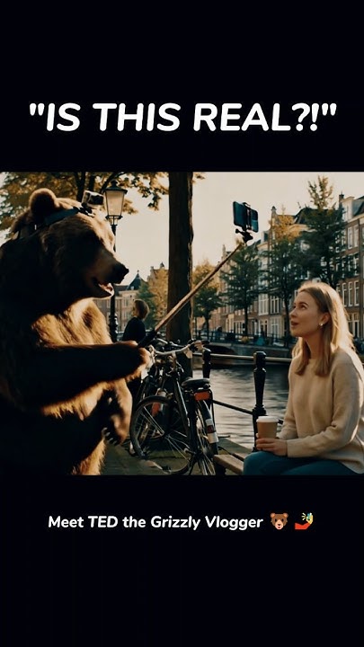 Grizzly Bear TED Vlogs in Amsterdam 🐻📸 | Asks to Photograph a Stranger 😲 #ViralVlogger#BearVlog ...
