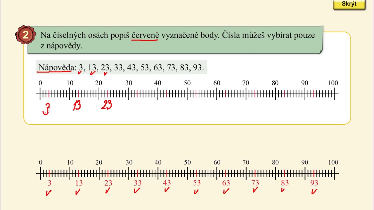 Číselná osa v oboru 0 až 100, MATÝSKOVA MATEMATIKA 5. DÍL - POČÍTÁNÍ DO ...