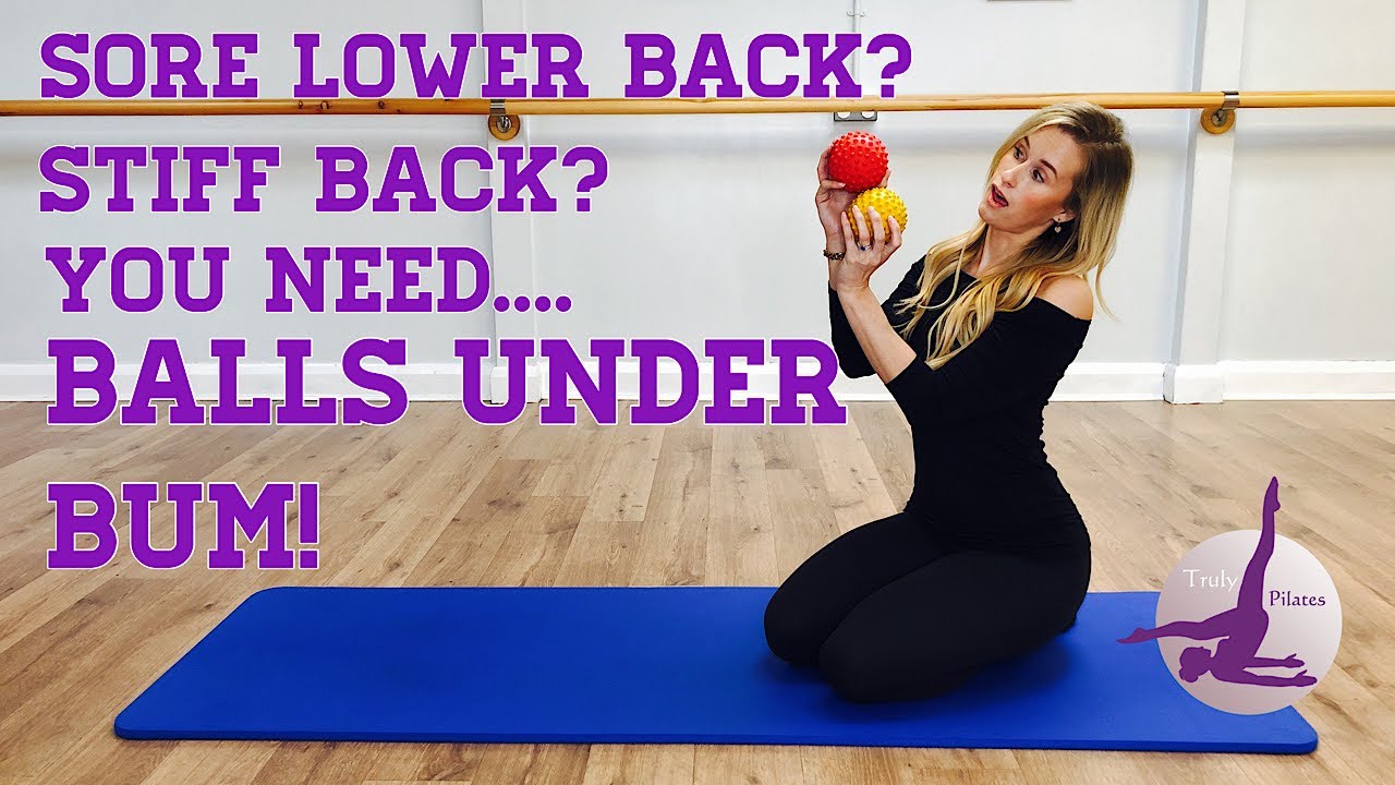 Pilates for lower back pain | technique video | balls under bum - YouTube