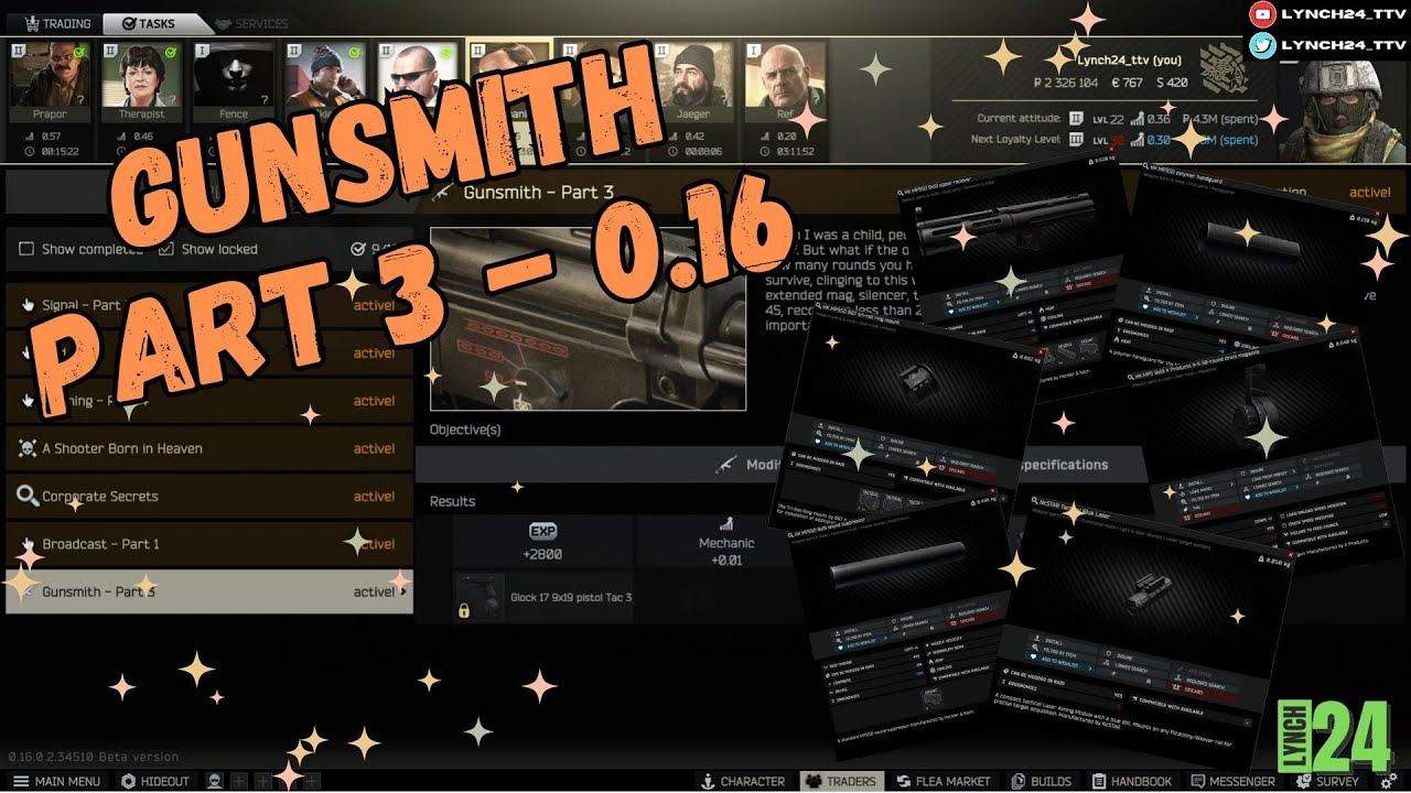 Gunsmith Part 3 - Patch 0.16 Guide | Escape from Tarkov - YouTube