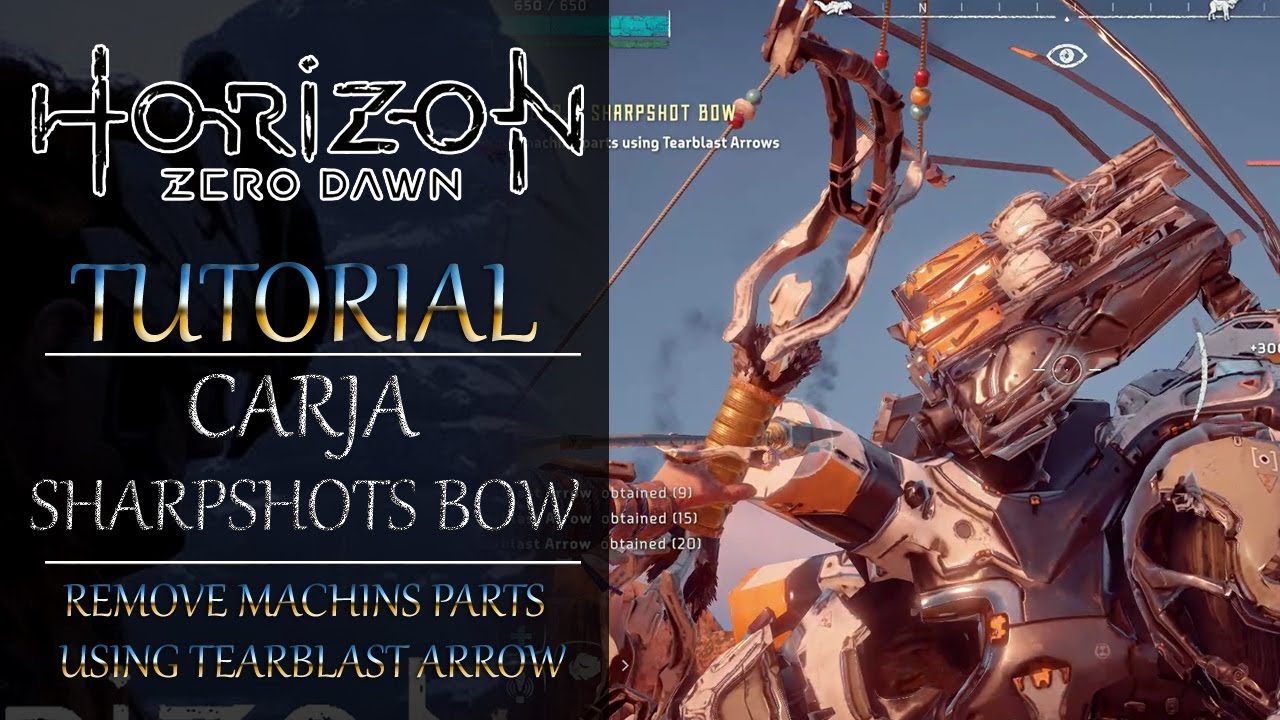 Horizon Zero Dawn || Tutorial : Carja Sharpshots Bow || Remove Machins ...