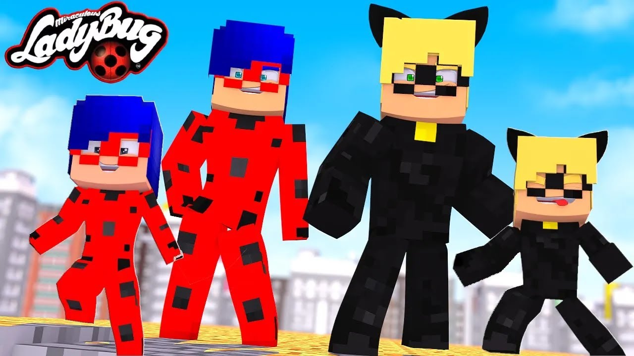 Minecraft: WHO'S YOUR FAMILY - OS BEBÊS DA LADYBUG E CAT NOIR ‹ Mundo ...