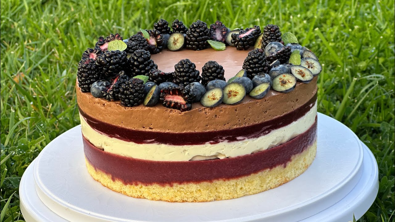 Divine Blueberry Mousse Cake Recipe - YouTube
