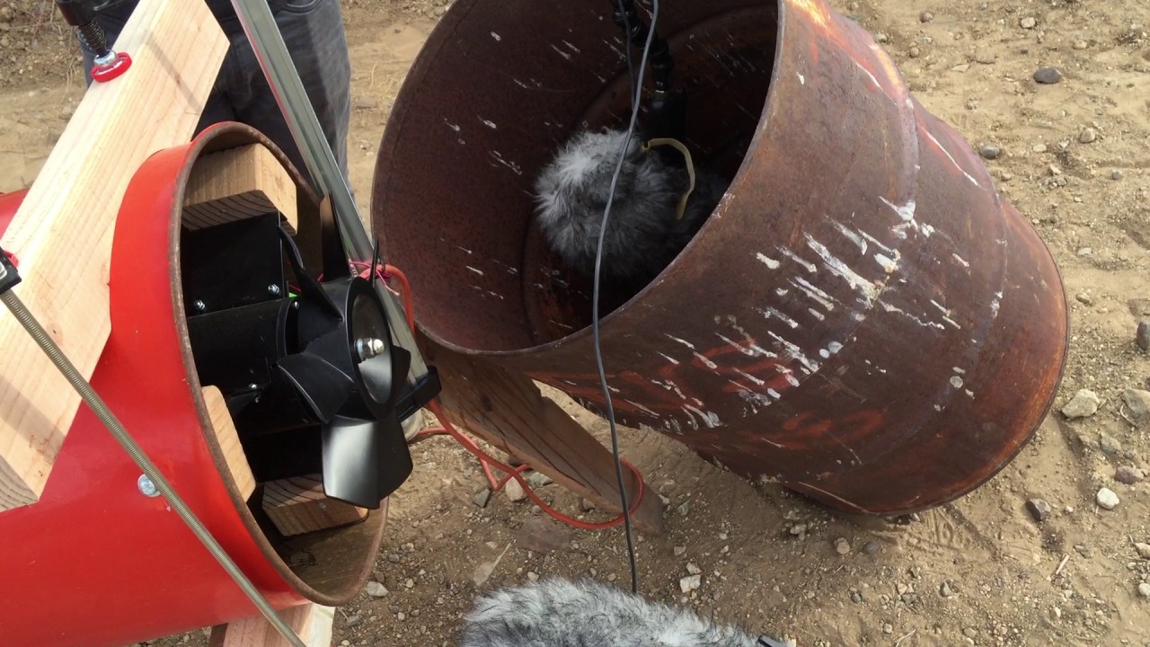 DUNKIRK's Stuka siren desert session: CU of siren, barrel, recorder ...