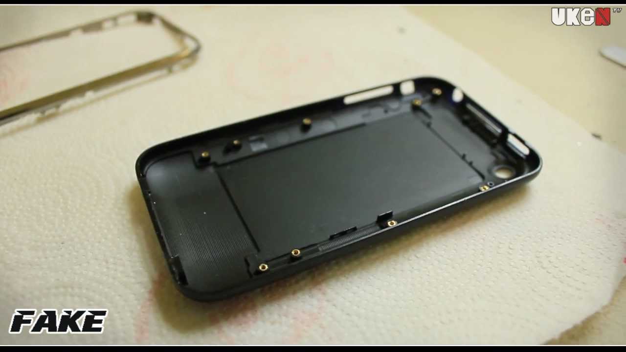 iPhone 3Gs Back Housing Comparison - Original vs Fake Part 1 - YouTube