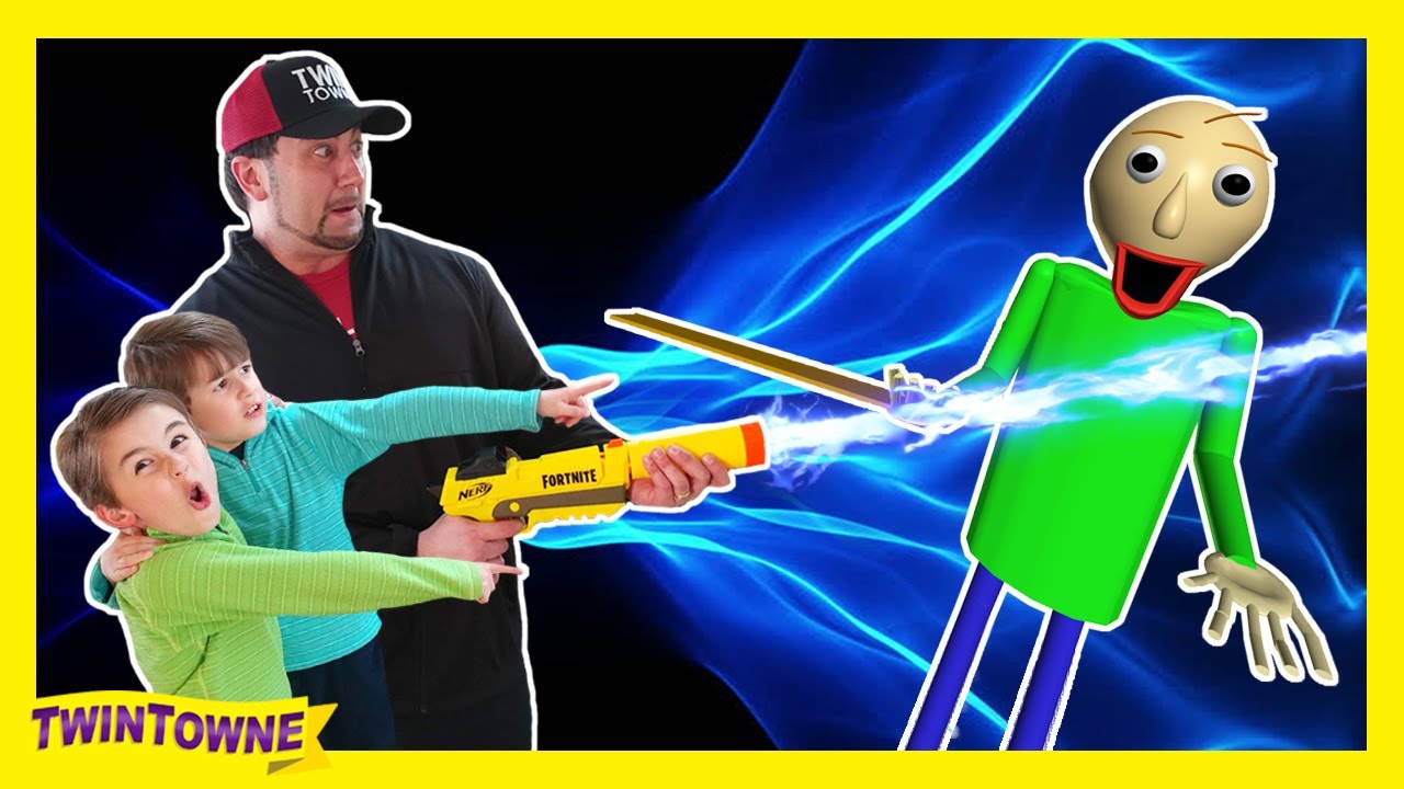 BALDI'S BASICS In Real Life vs Fortnite Shrink Ray Gun! Part 1 Mini ...