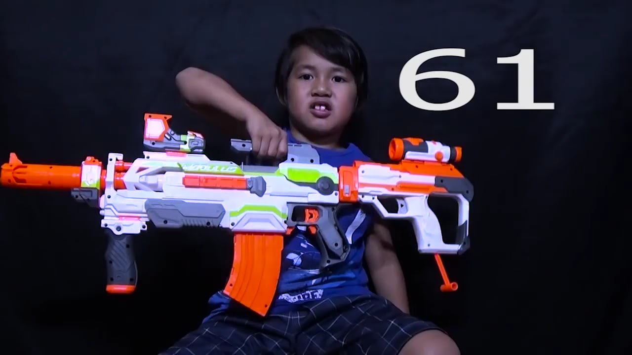 NERF COMBO: 101 Combinations of Modulus ECS-10 - YouTube
