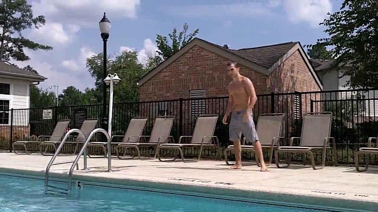 Chapel ridge pool acrobatics - YouTube