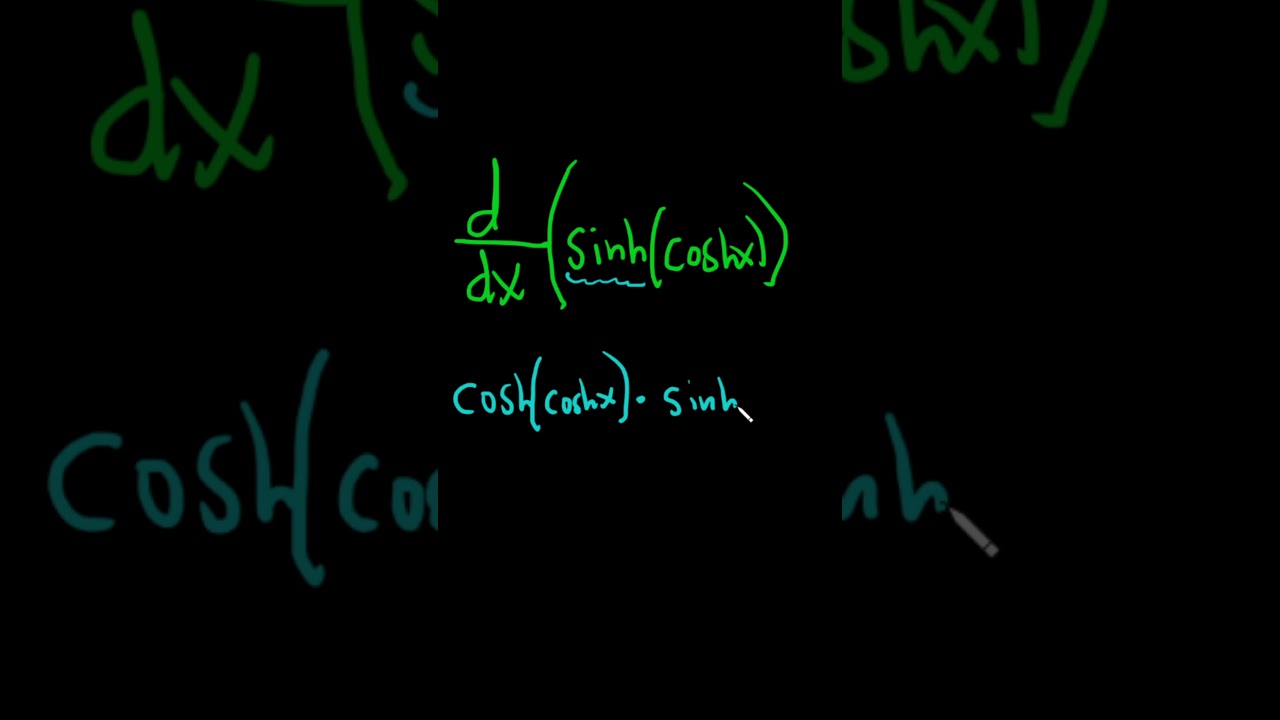 Derivative of sinh(cosh(x)) #shorts - YouTube